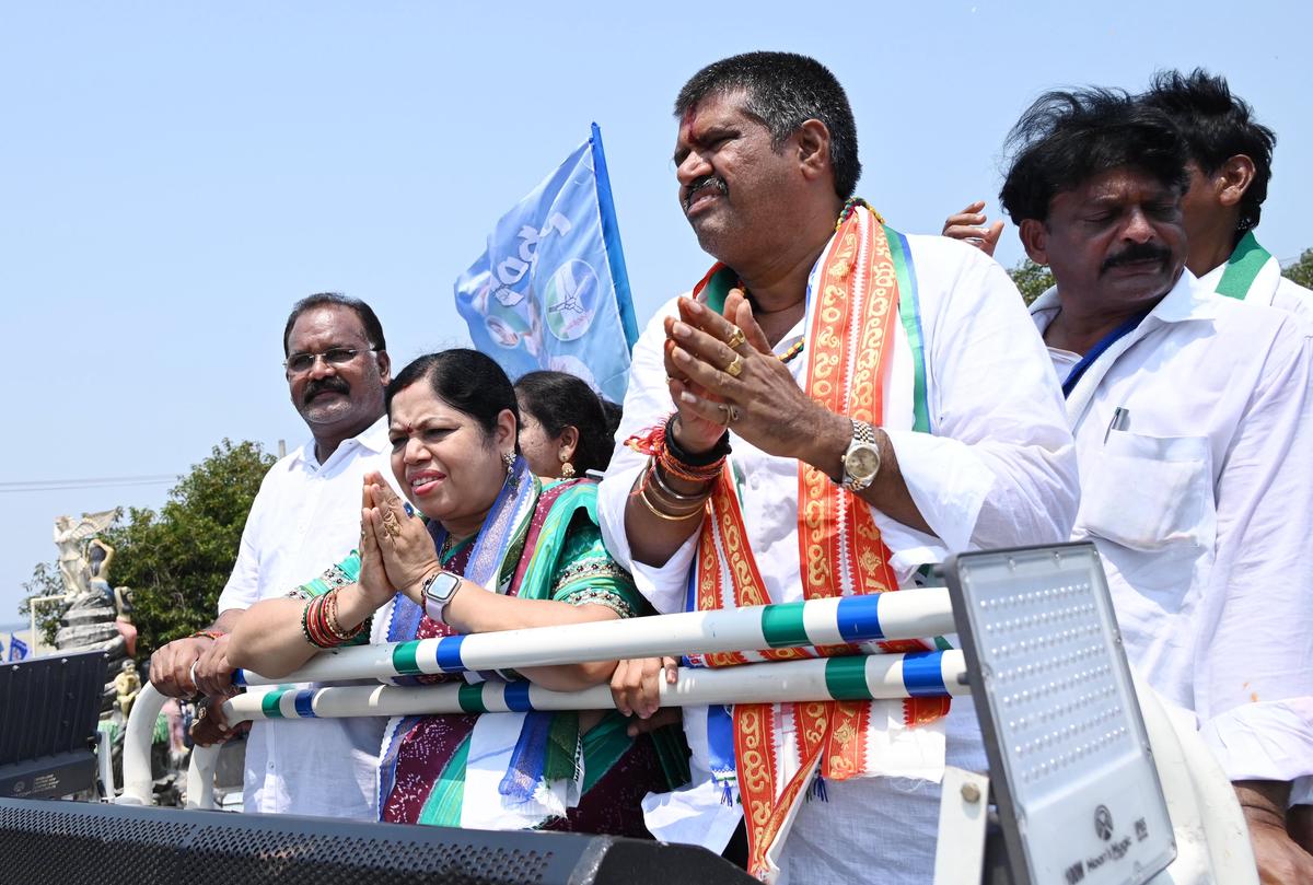 Key political leaders file nomination papers in Visakhapatnam amid fanfare, disrupting traffic ...